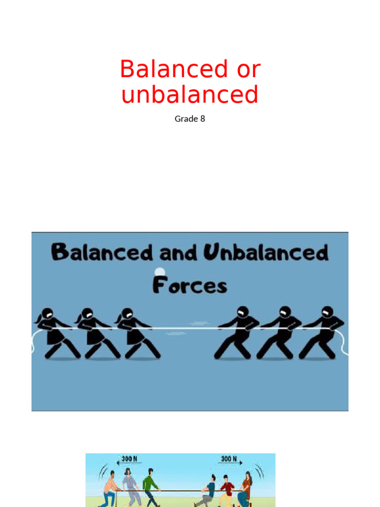 Balanced vs. Unbalanced Forces Explained | PDF