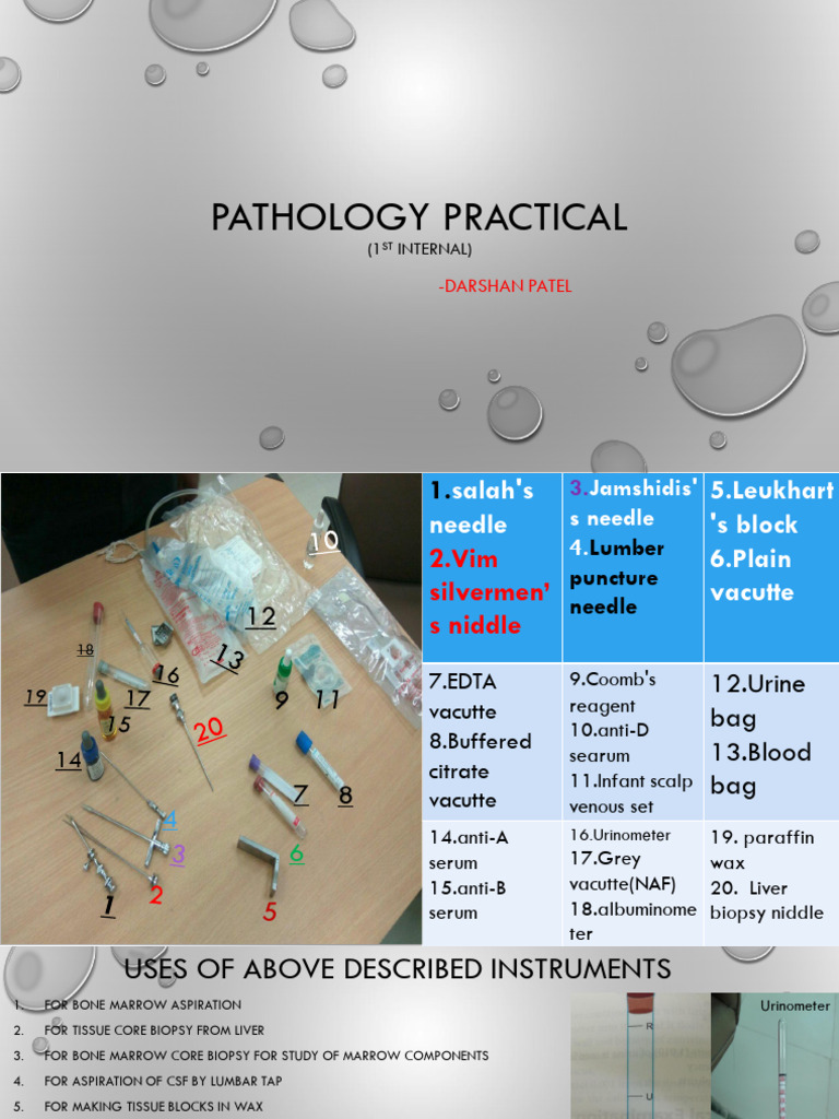 Pathology Spotting Instruments Guide | PDF | Staining | Vertebrates