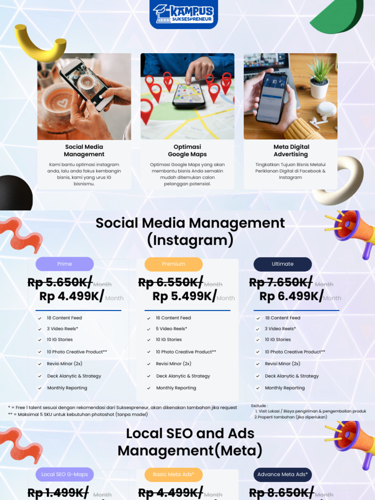 Suksespreneur Agency Rate Card | PDF | Search Engine Optimization ...