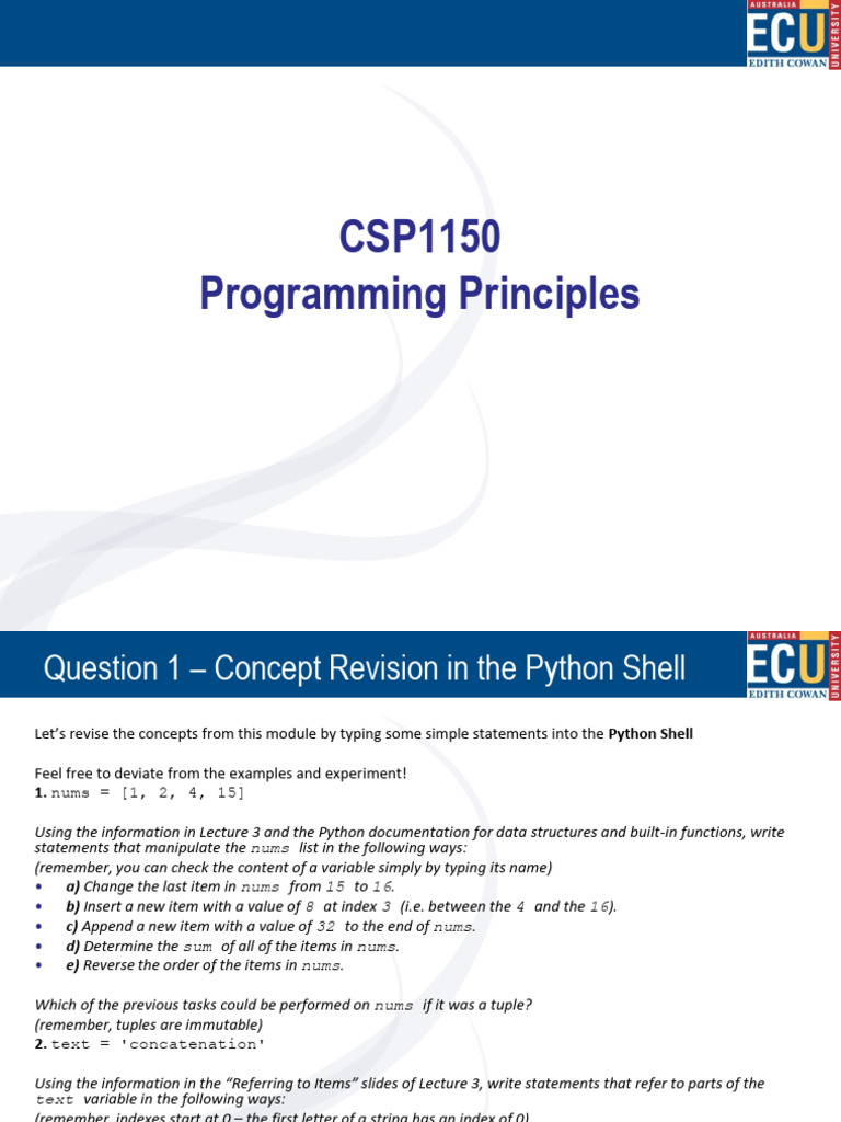 2 - Exercises - Data Structures and Iteration | PDF | Numbers | Python ...