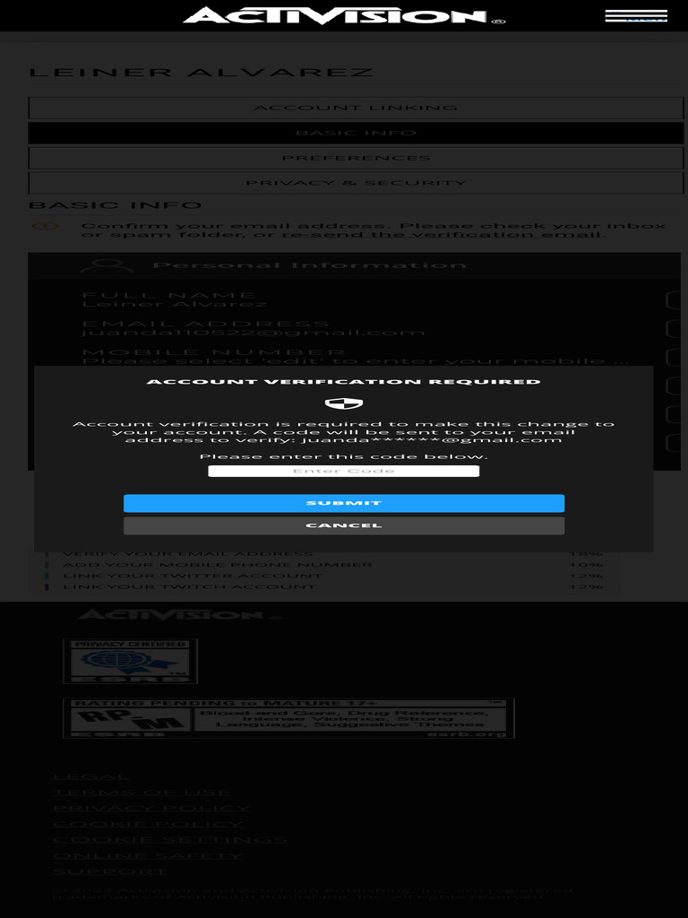 Account Management - Activision® | PDF