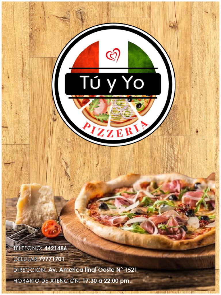 Menú de Pizzas y Pastas en Av. América | PDF | Cocinando | Ingredientes ...