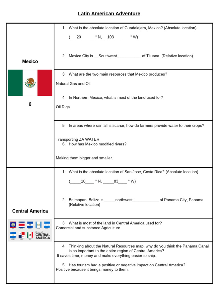 Latin American Geography and Resources | PDF | Caribbean | Central America