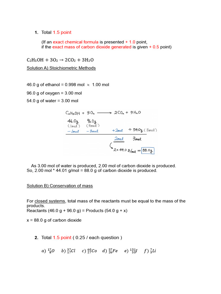 Chemical Reactions and Stoichiometry Guide | PDF