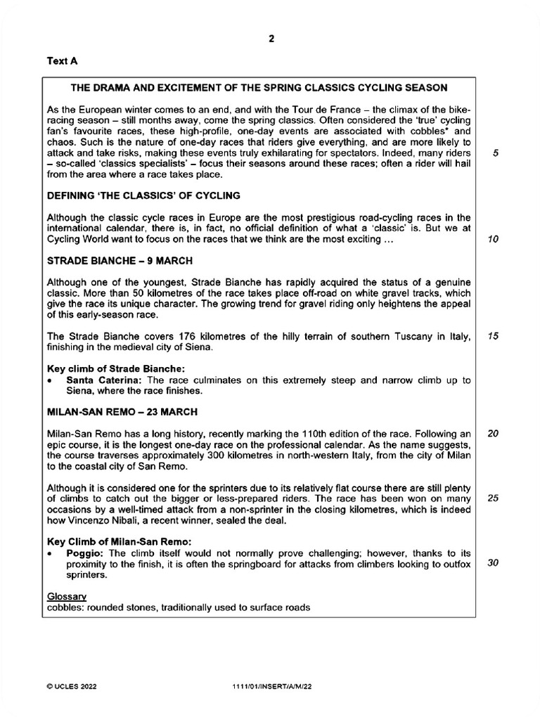 English - Paper 1 - 22 Checkpoint | PDF
