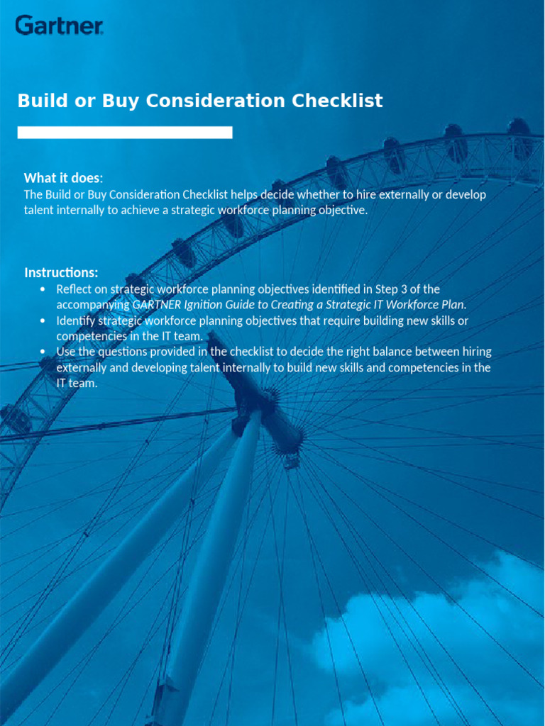 4 2 Build or Buy Consideration Checklist | PDF | Human Resource Management | Recruitment