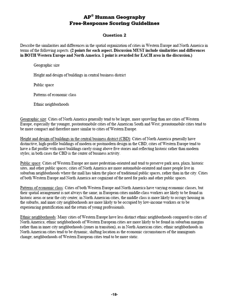 Human Geo Practice Exam - 3 | PDF | Suburb | Neighbourhood