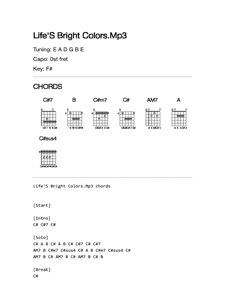 Life's Bright Colors_mp3 | PDF