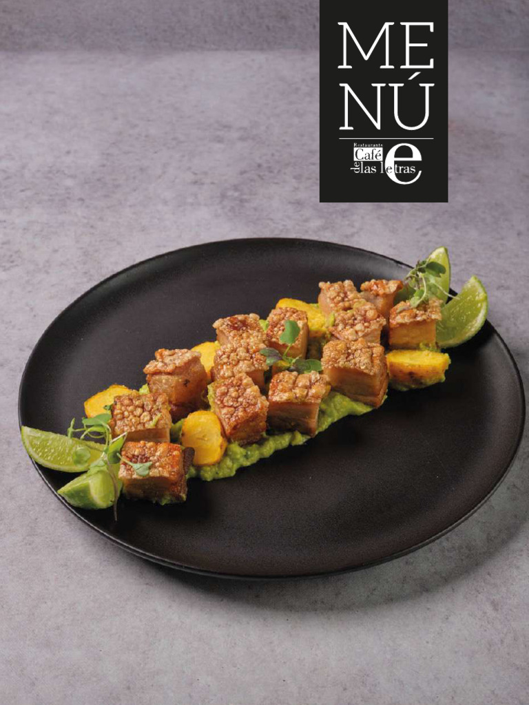 Menu Cafe de Las Letras El Cubo Principal | PDF