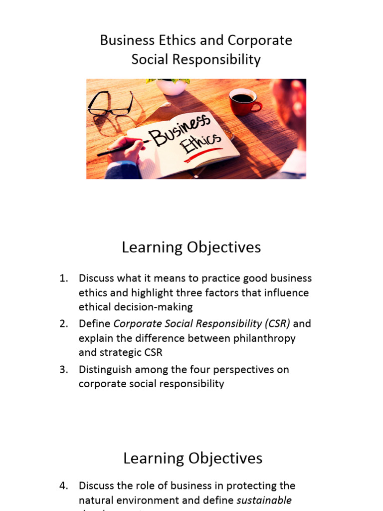 Business Ethics and CSR Overview | PDF | Corporate Social ...