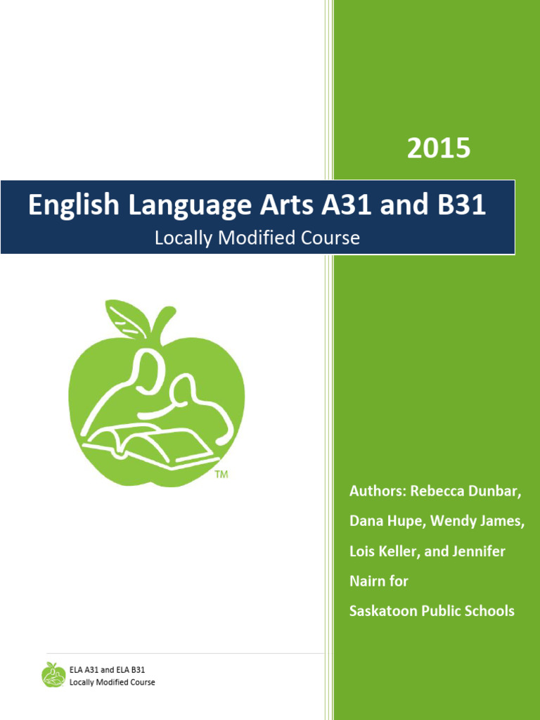 English Language Arts A31 and B31 (2013) | PDF | Reading Comprehension | Curriculum