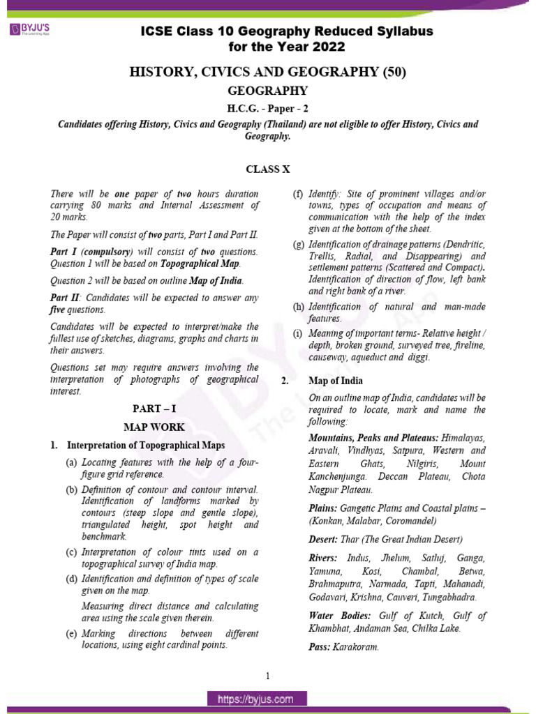 ICSE Class 10 Geography Syllabus Guide | PDF | Waste Management ...