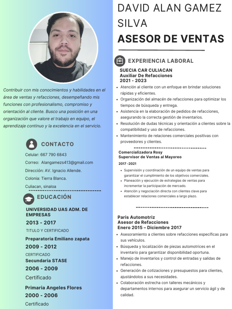Asesor de Refacciones y Ventas Automotrices | PDF