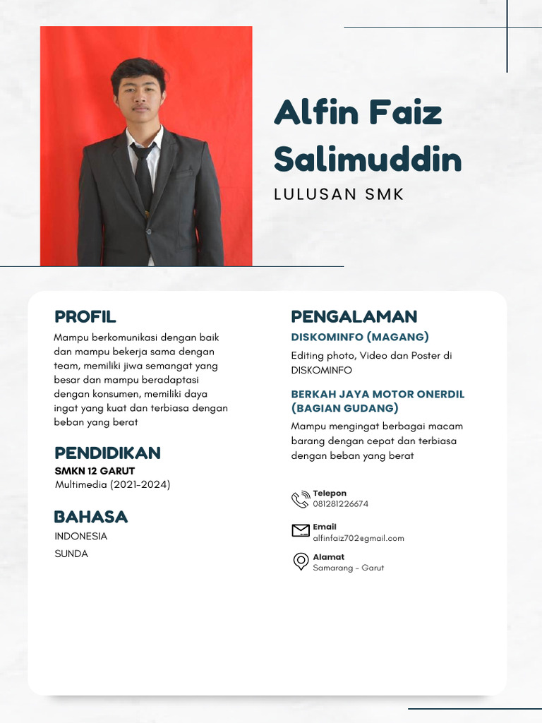 CV.alfin Faiz Salimuddin.pdf | PDF
