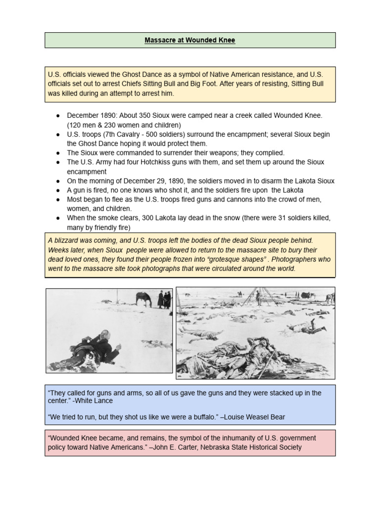 Massacre at Wounded Knee | PDF