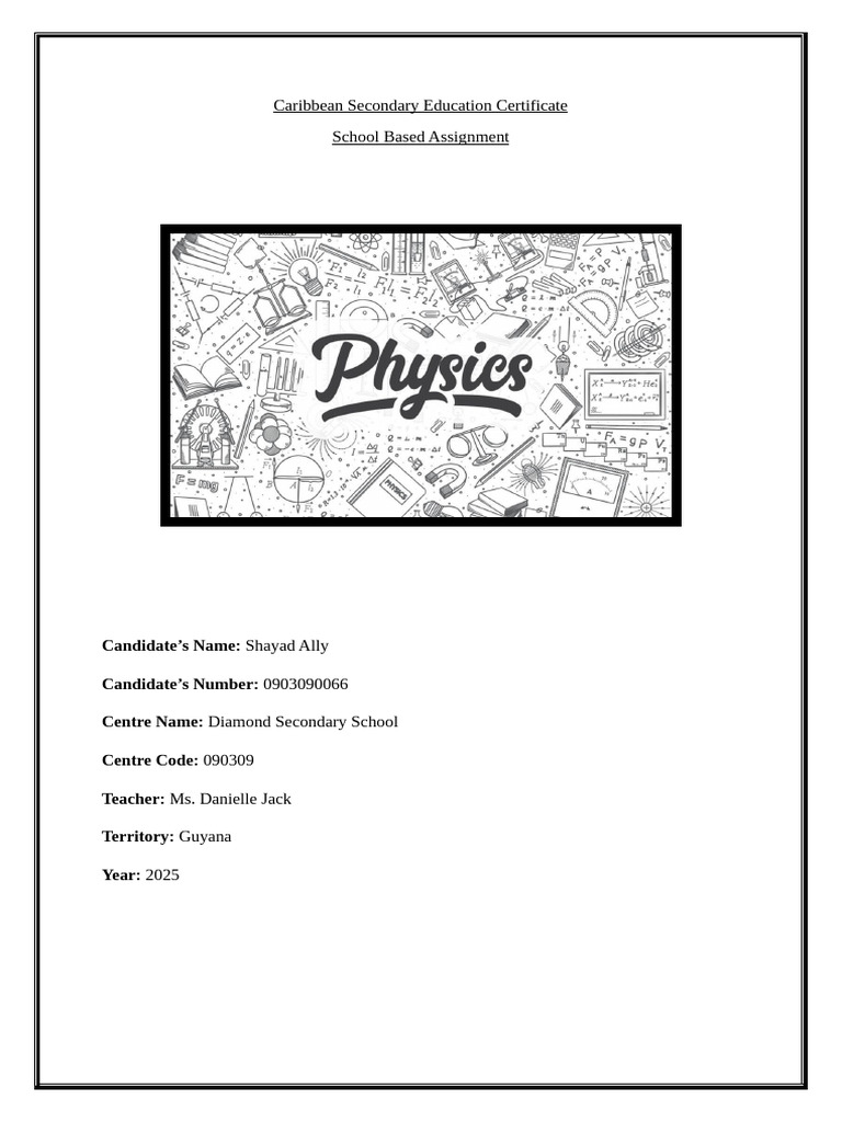 Physics Cover Page | PDF