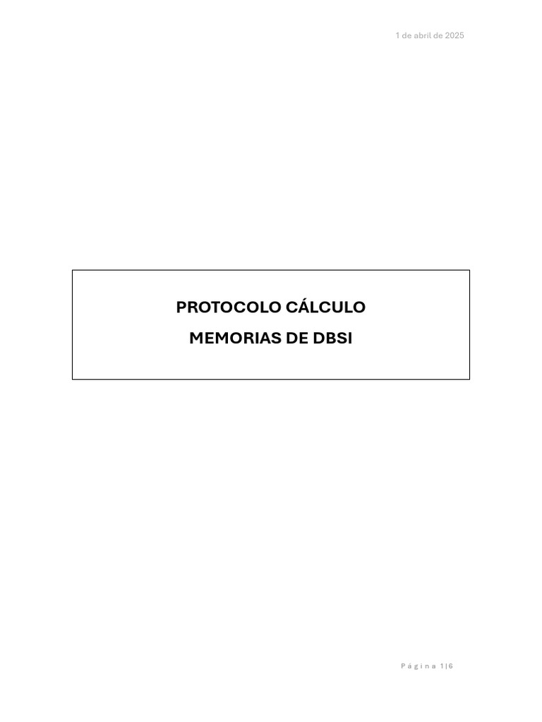 Protocolo de Cálculo DBSI 2025 | PDF | Microsoft Excel