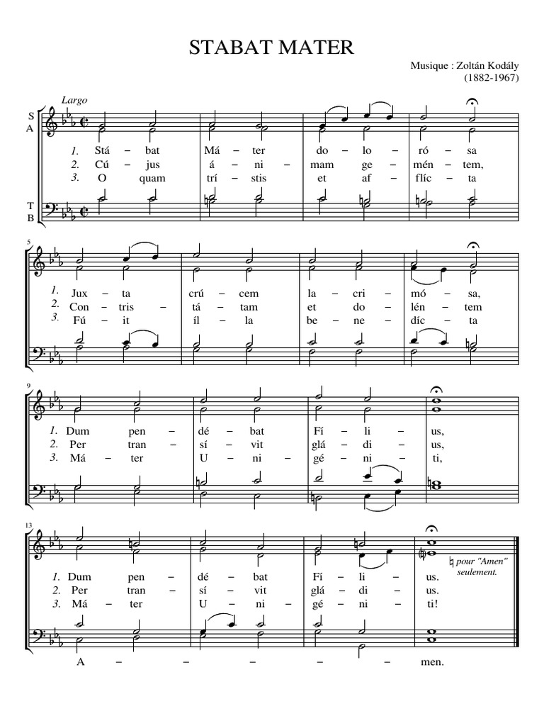 Stabat Mater by Kodály PDF | PDF