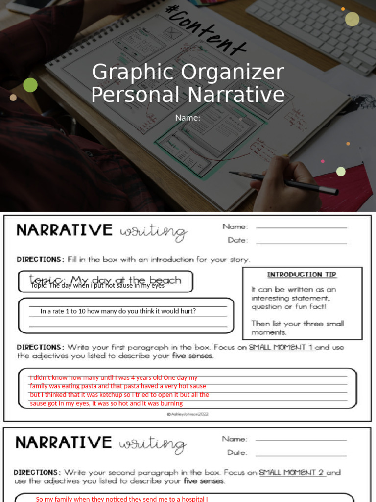 Graphic Organizer Personal Narrative | PDF