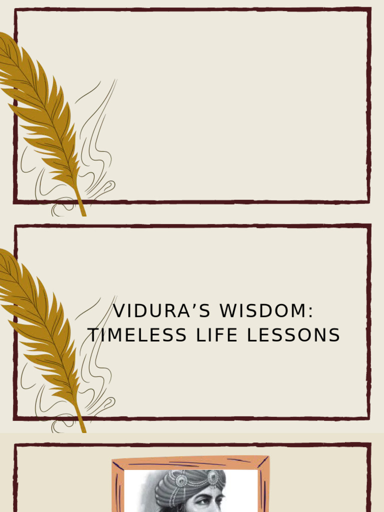Vidura's timeless life lessons | PDF