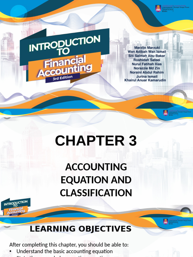 CHAPTER 3 Accounting Equation - Classification Mac 2022 | PDF | Equity ...