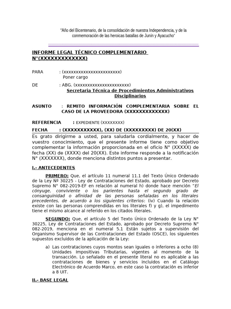 Informe Complementario - Pad | PDF | Justicia | Crimen y violencia