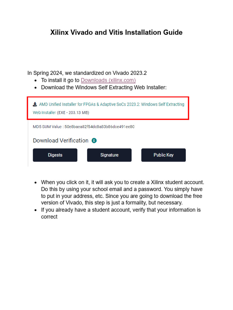 Xilinx Vivado Installation Guide | PDF