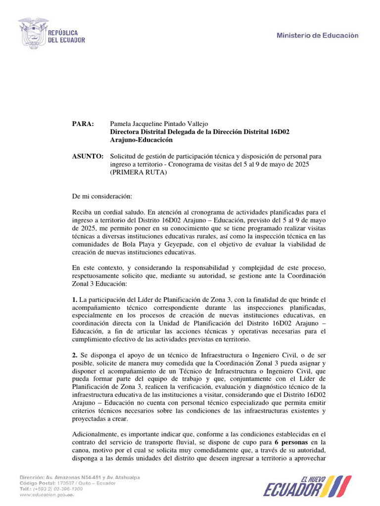 Mineduc CZ3 16D02 DDP 2025 0083 M | PDF