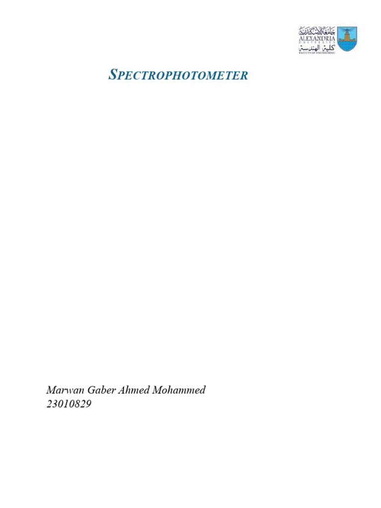 Appendix 3 Sample Lab Report | PDF | Spectrophotometry | Absorbance