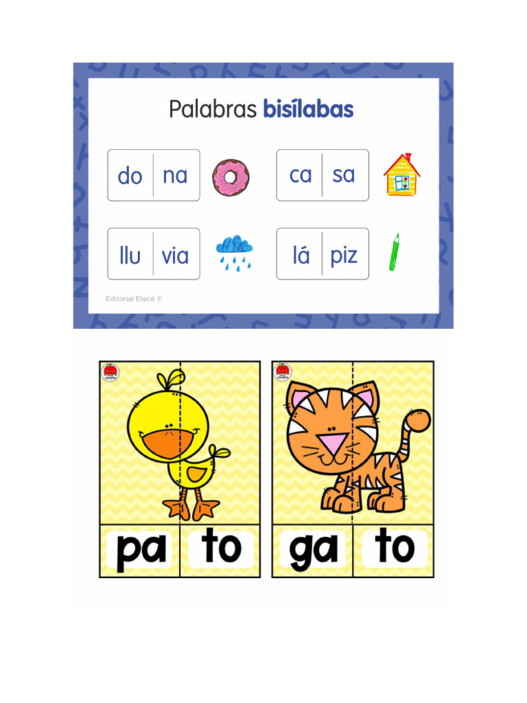 Palabras de Dos Silabas | PDF