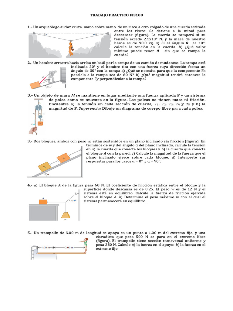 Tarea 2 FIS100 Usfx | PDF | Fricción | Tensión (Física)
