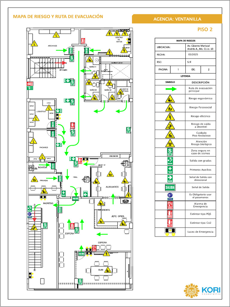 Mapa de Riesgo Ventanilla 2do Piso 2025 | PDF