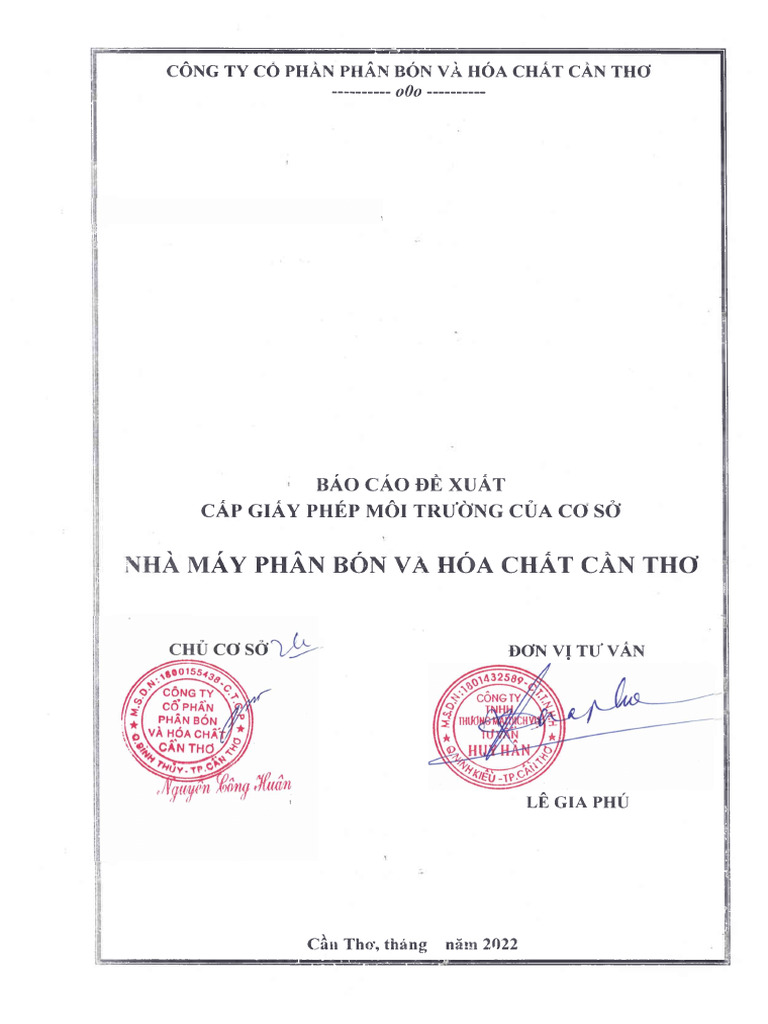 BC_đề+xuất+GPMT_Phân+bón+hóa+chất+CT (1) | PDF
