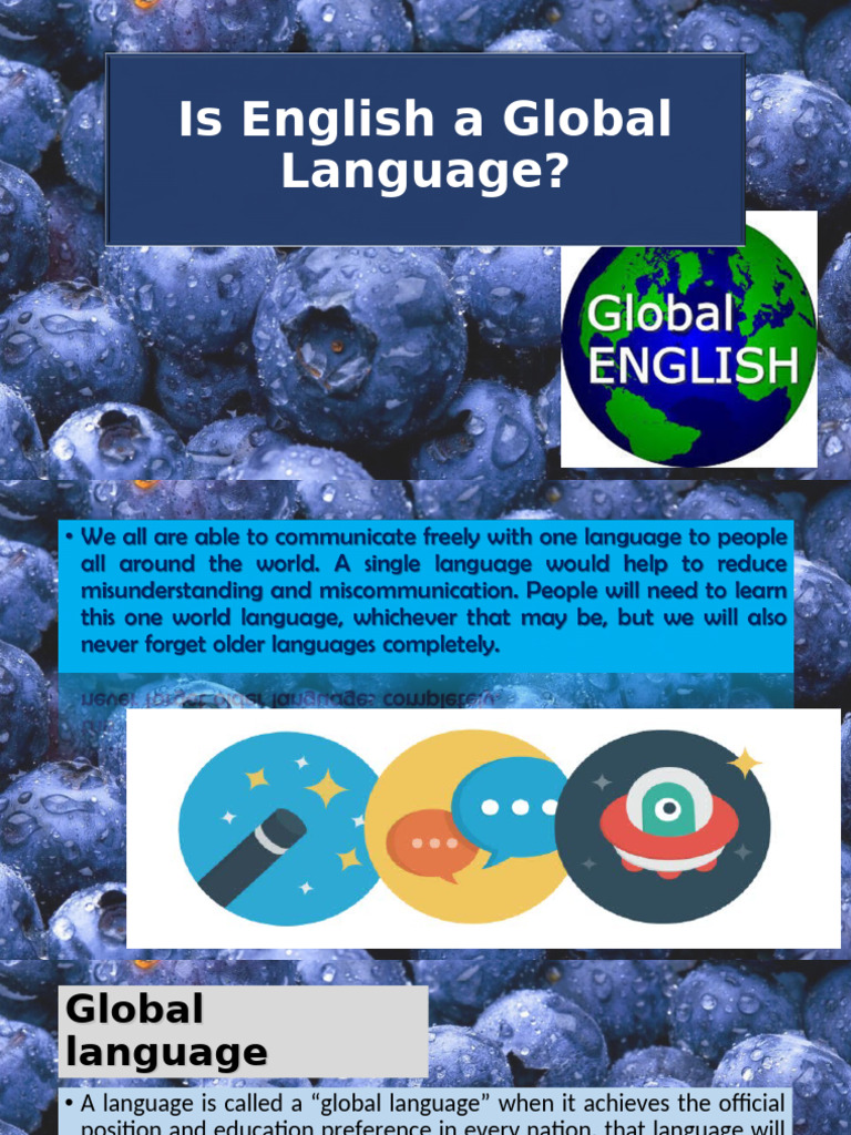 English Is A Global Language | PDF | English Language | Human Communication