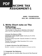 Income Tax Notes BBA | PDF