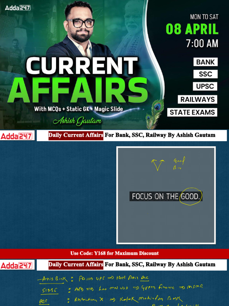 8th April - 2025 - Current - Affair - by - Ashish - Gautam | PDF