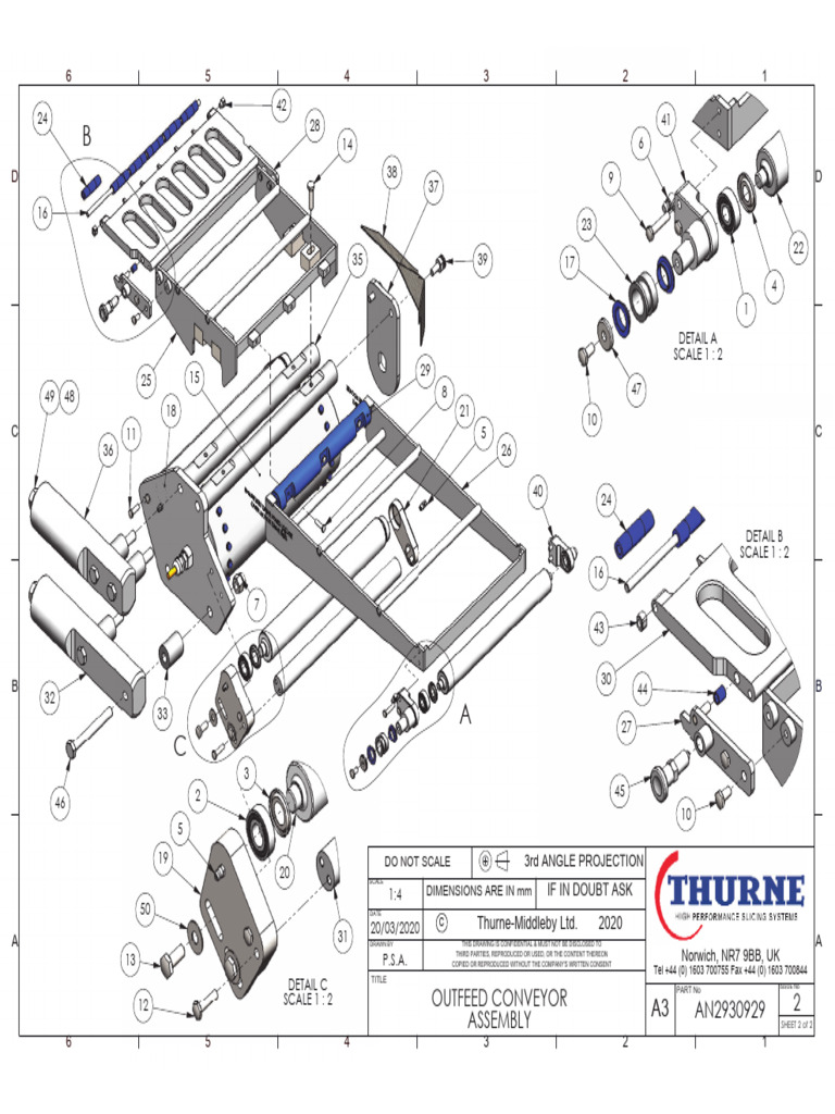 Thurne Two Bacon Outfeed Conv Assy | PDF
