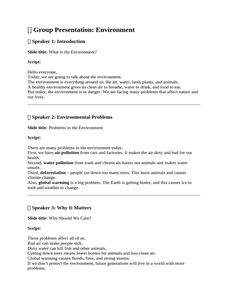 ? Group Presentation | PDF