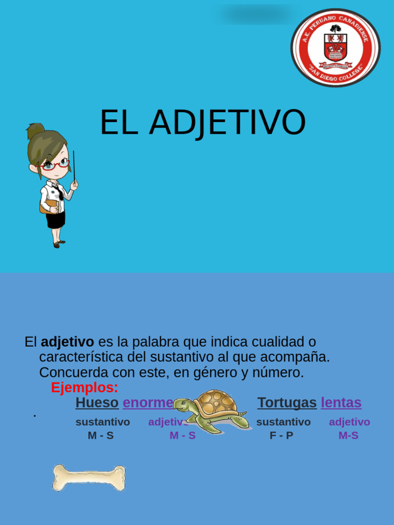 El Adjetivo y Grados 4th | PDF