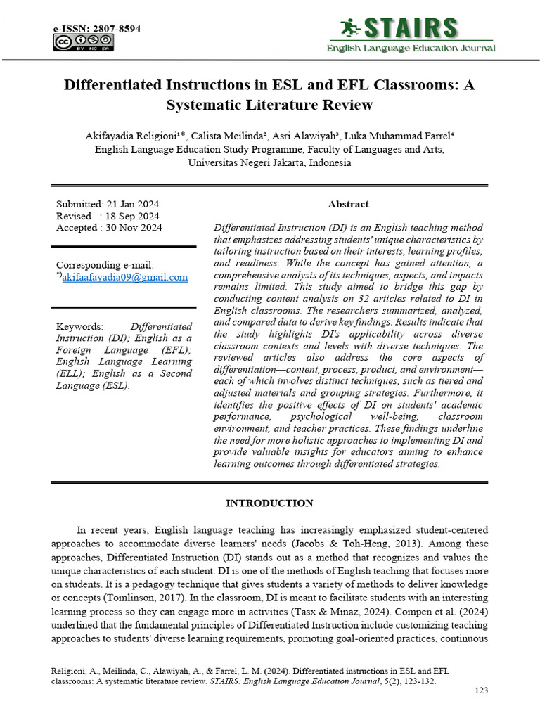 05.+edit+ +Differentiated+Instruction+ +Akifa+CS | PDF | English As A Second Or Foreign Language ...