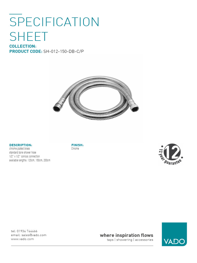 SH 012 150 DB - Specifications | PDF