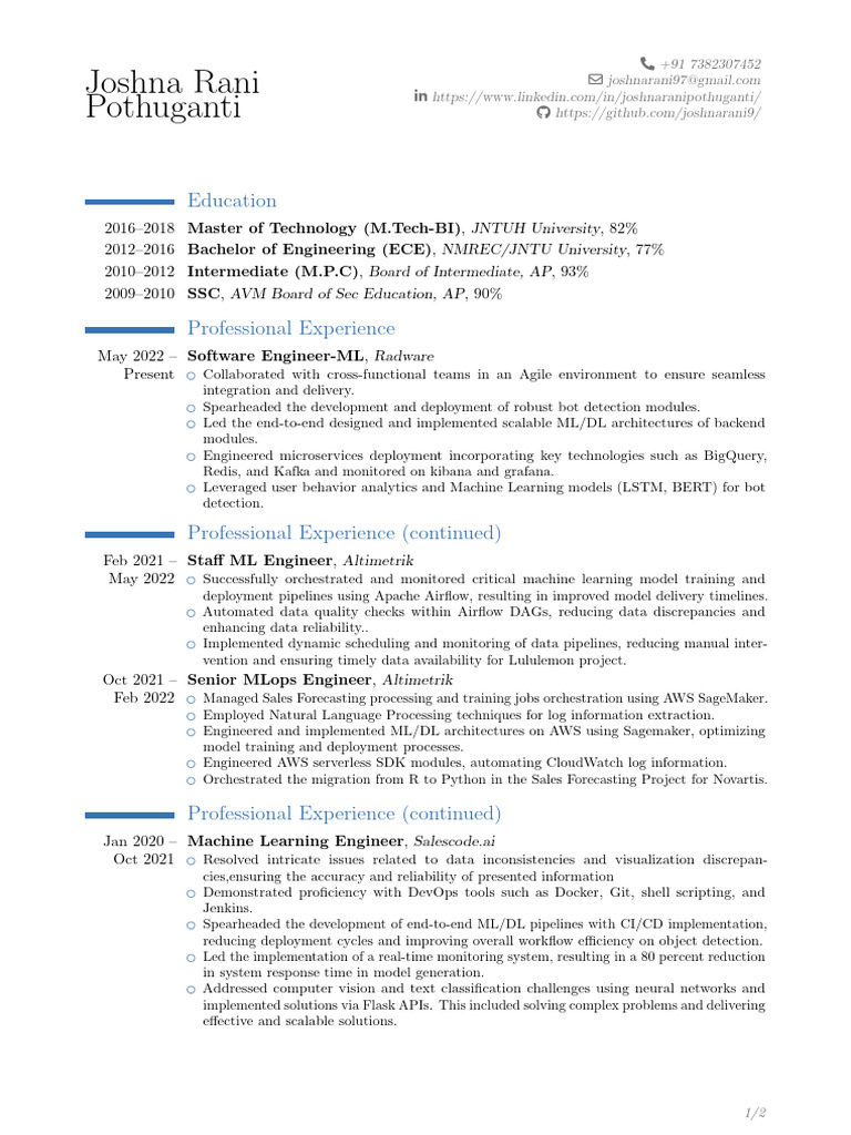 Analysis of Joshnarani Pothuganti | PDF | Machine Learning | Information Technology