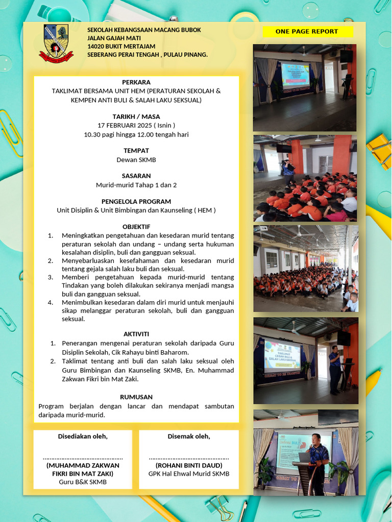 Contoh Opr Program Sekolah | PDF