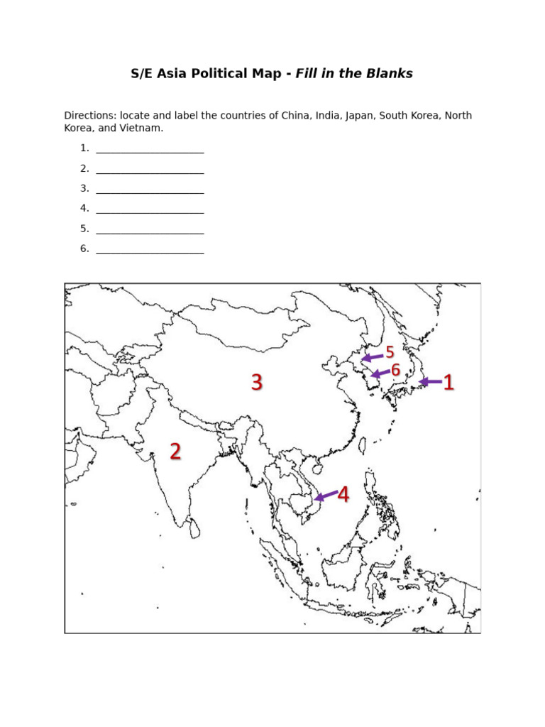 SE Asia Political and Physical Map | PDF