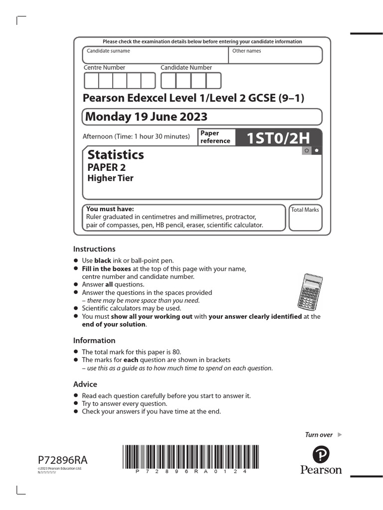 GCSE Statistics Exam Paper 2 Guide | PDF | Quartile | Sampling (Statistics)
