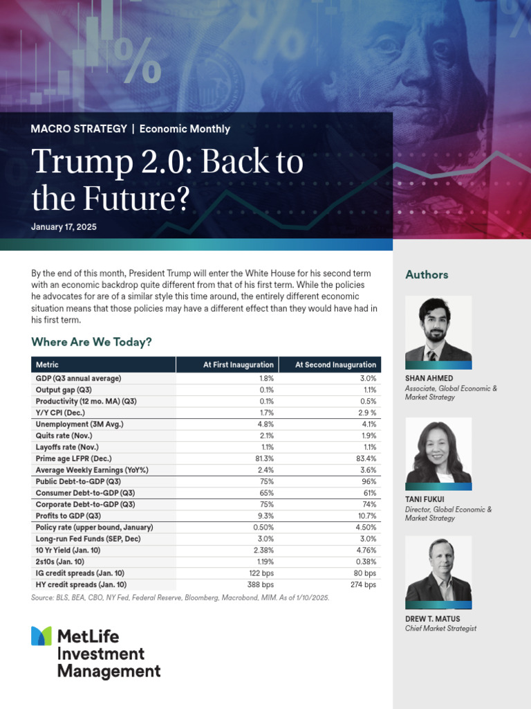 Trump S Second Term Economic Outlook Pdf Federal Reserve Fiscal