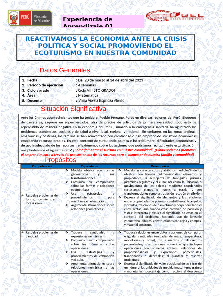 Eda N°1. Vilma 5° 2023 | PDF | Evaluación | Datos