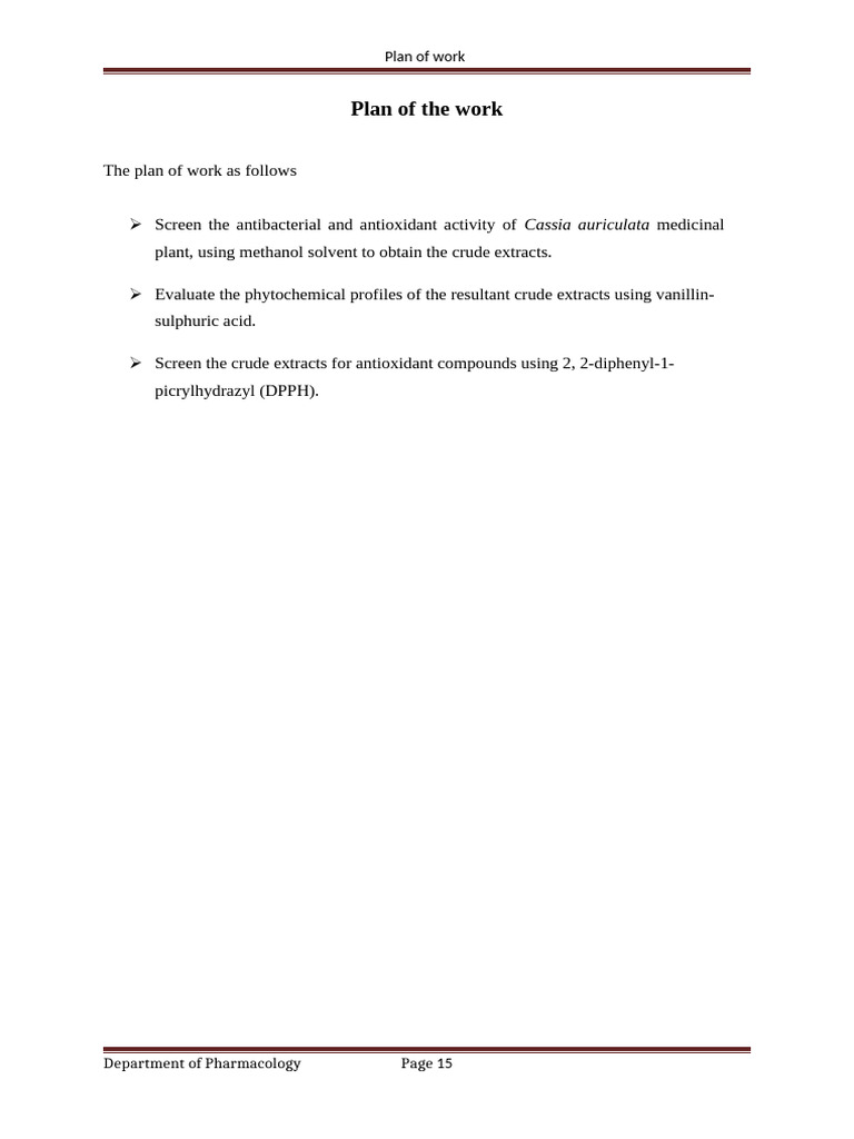 3..Plan of work | PDF