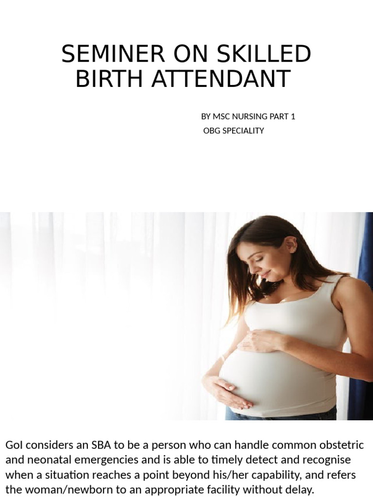 Skilled Birth Attendant Training Guide | PDF