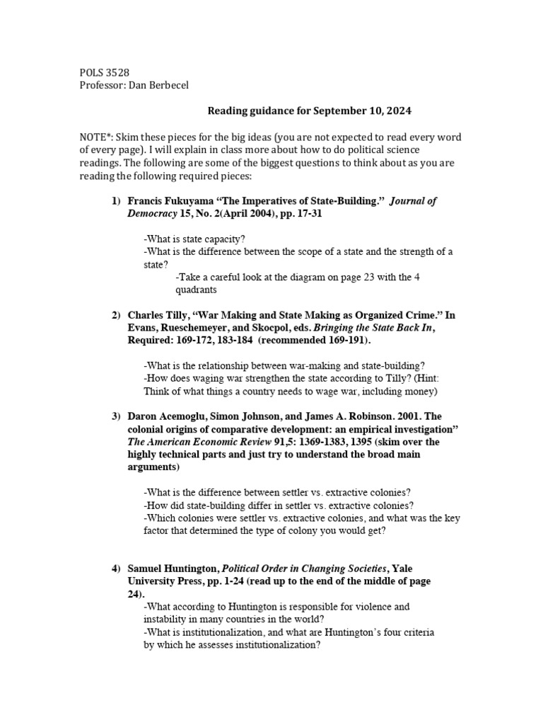 Reading Guidance For Sept 10 | PDF
